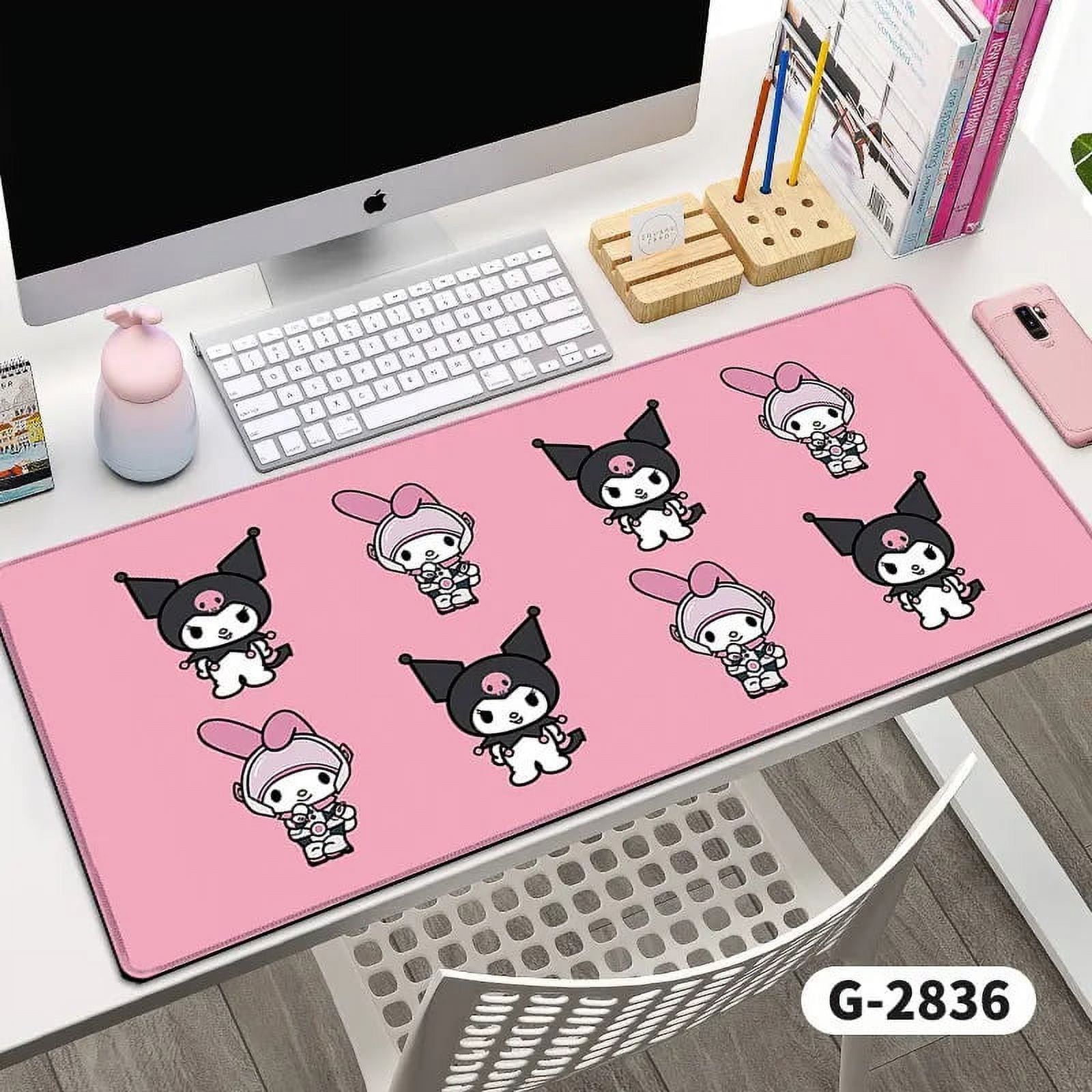 Kuromie Mouse Pad Sanrio Cute Anime Cartoon Pink Melody Large Gamer ...