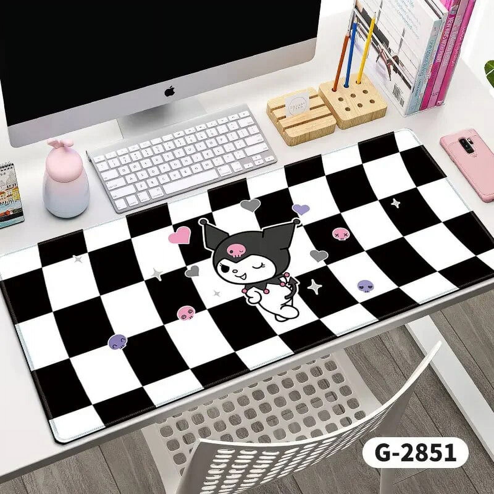 Kuromie Mouse Pad Sanrio Cute Anime Cartoon Pink Melody Large Gamer ...