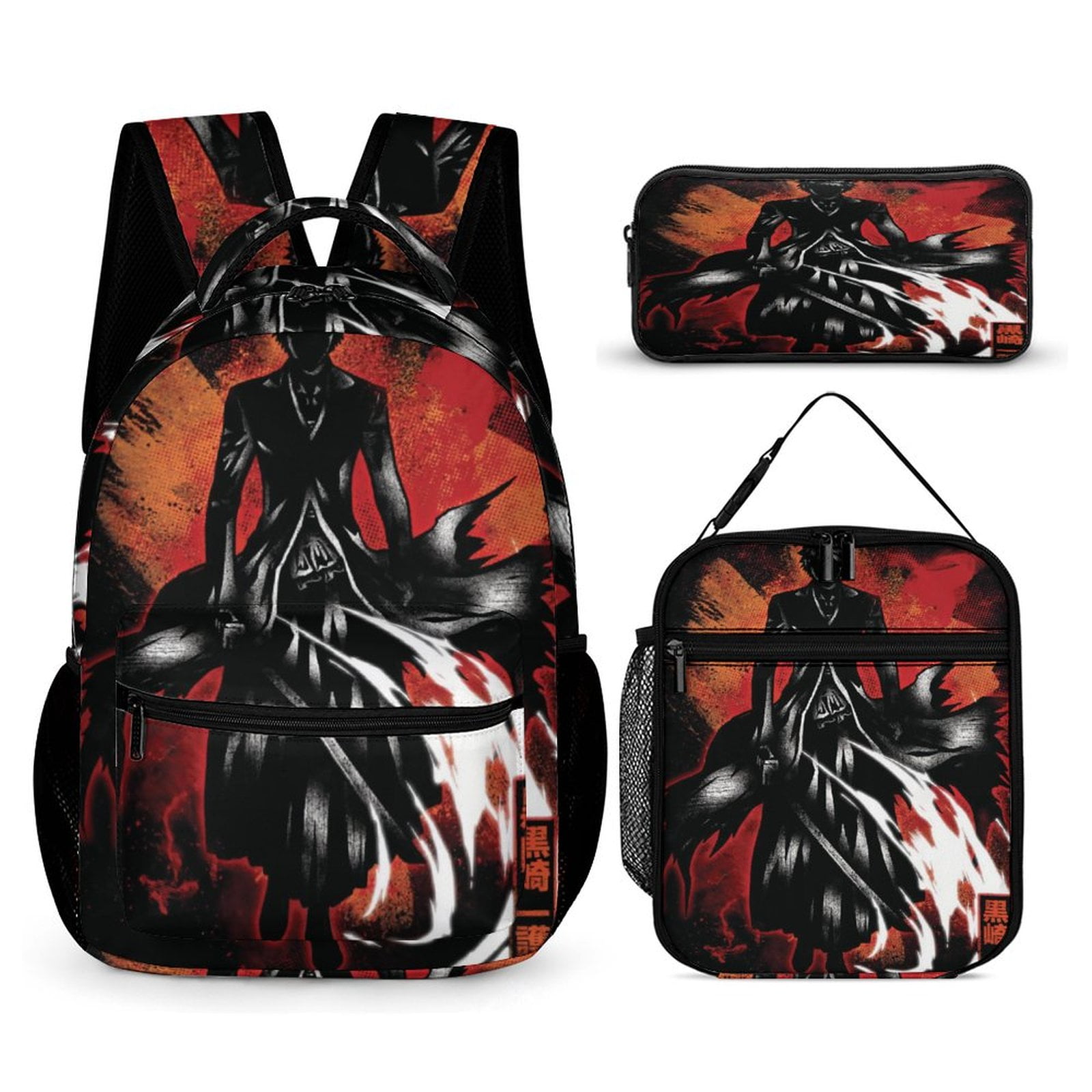 Kurosaki Ichigo (2) 3 Piece Backpack Set Anime Casual Daypack with ...