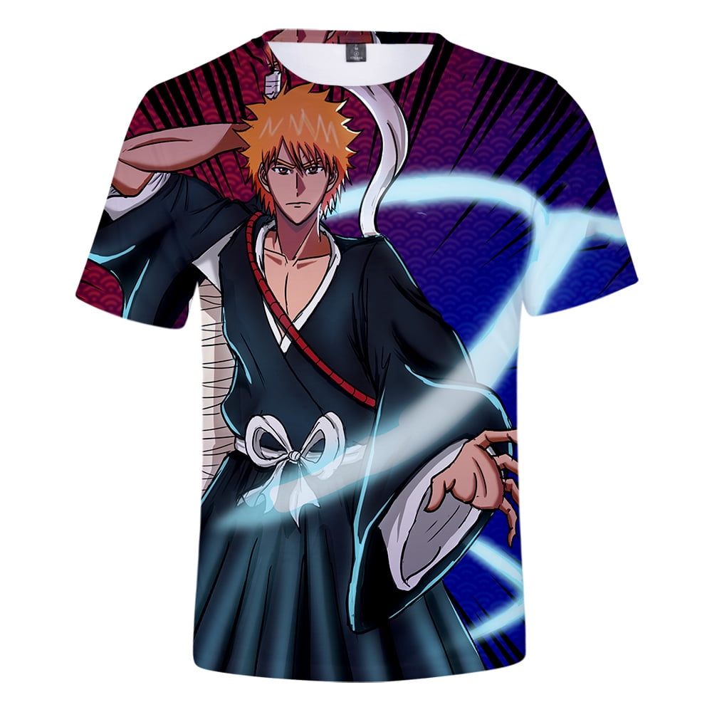 Kurosaki Ichigo Merch T-shirt Summer 3d Printed Cool Casaul O-neck ...
