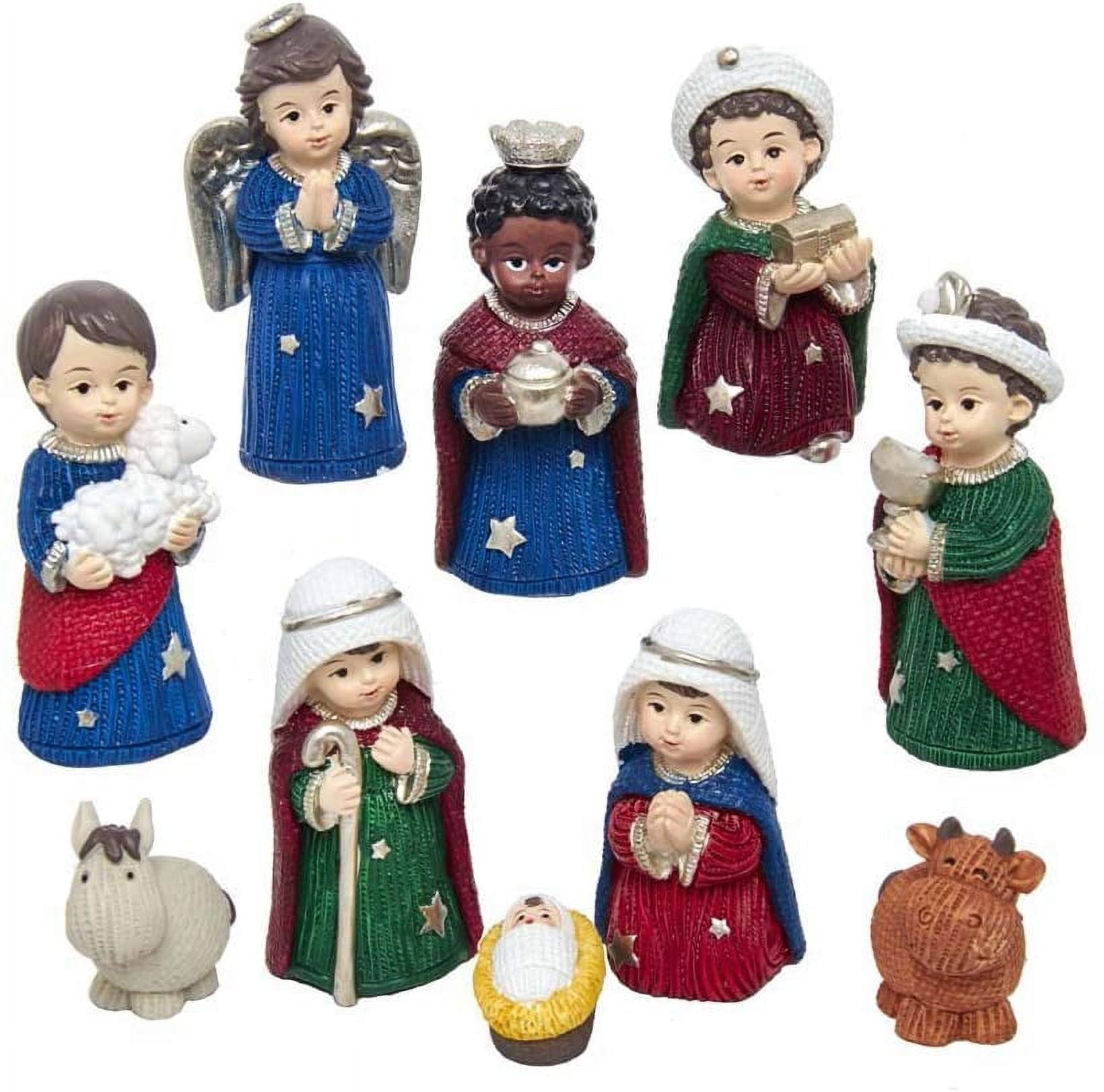 Kurt Adler 1.25-3-Inch Children's Nativity, 10-Piece Set - Walmart.com