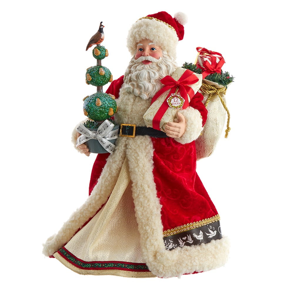 Kurt Adler Fabriché Musical 12 Days Of Christmas Santa, 10.5" - Walmart.com