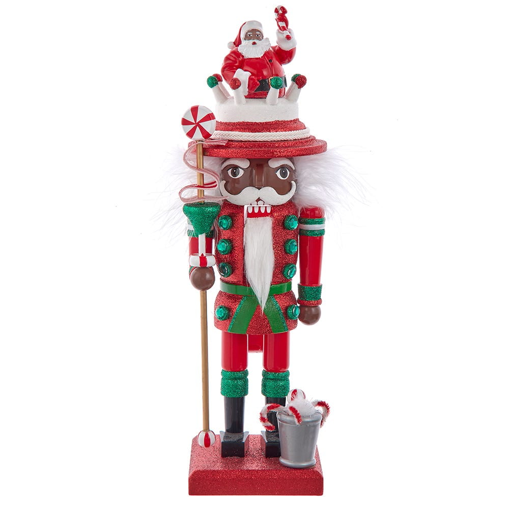 Kurt Adler 10" Hollywood Nutcrackers African American Santa - Walmart.com