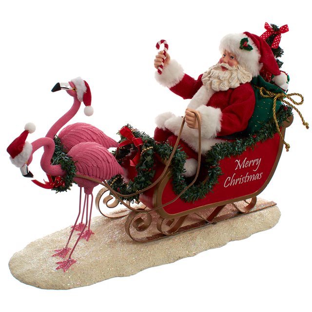 Kurt Adler Flamingo Sleigh - Walmart Business Supplies