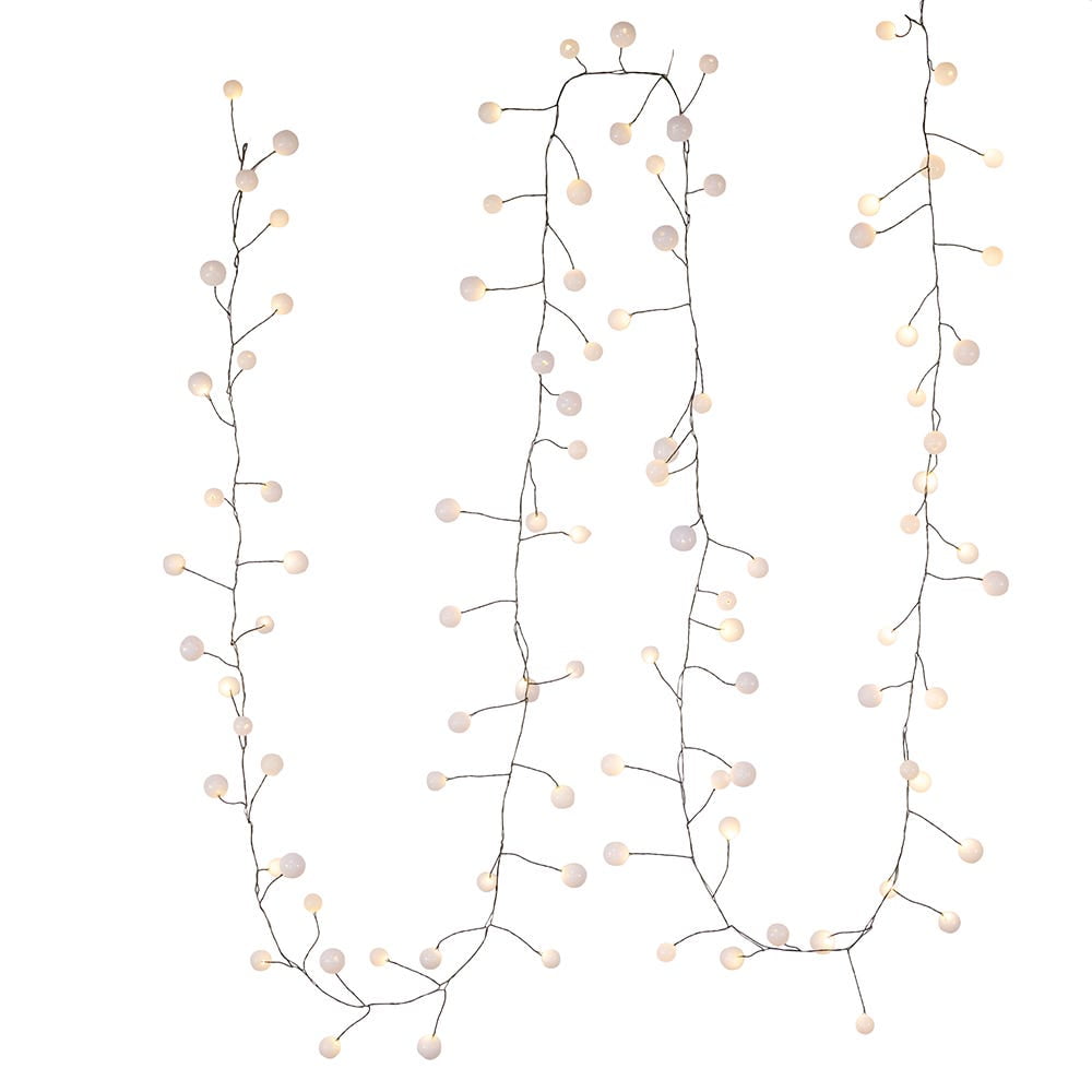 Kurt Adler 100-Light 8-Foot Warm White LED Bead Cluster Garland ...