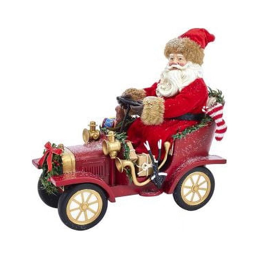 Kurt Adler 12-Inch Musical Vintage Santa in Car - Walmart.com