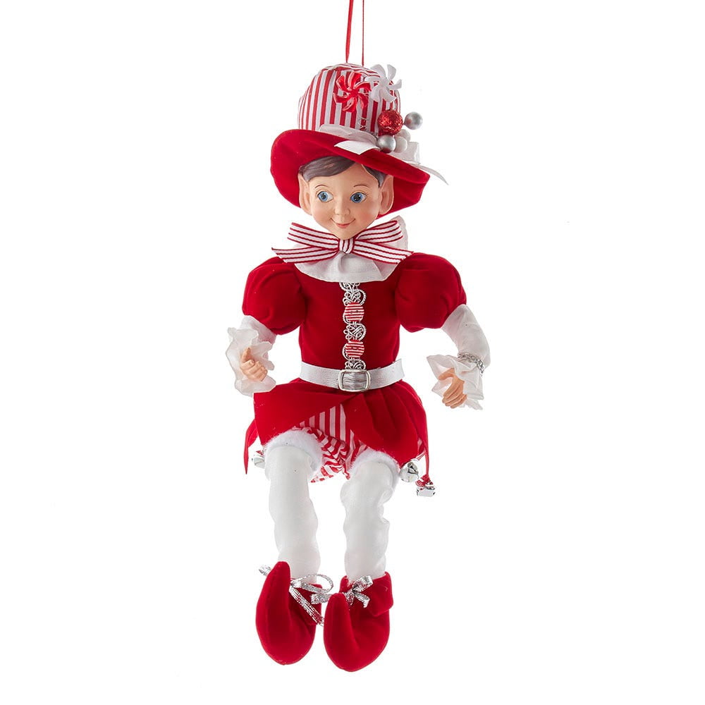 Kurt Adler 15-Inch Kringle Klaus Peppermint Elf Ornament - Walmart.com