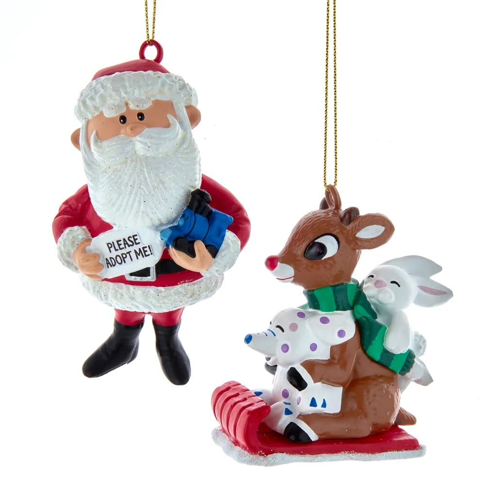 Kurt Adler 15-Inch Santa and Rudolph with Misfit Toys Christmas ...