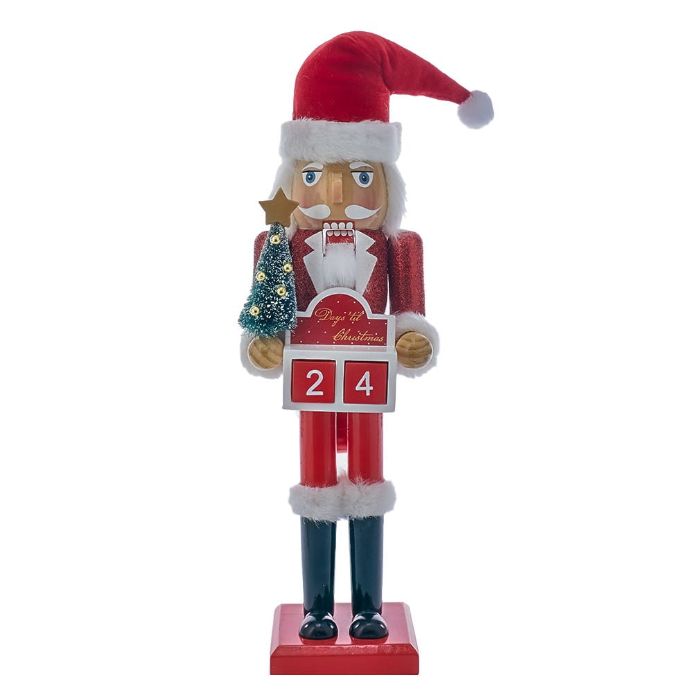 Kurt Adler 15" Wood Santa Calendar Nutcrackers - Walmart.com