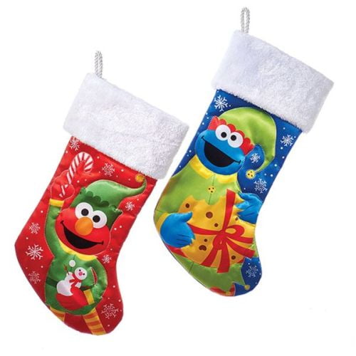 Kurt Adler 19" Elmo/Cookie Monster Elf Stockings, 2 Assorted - Walmart.com