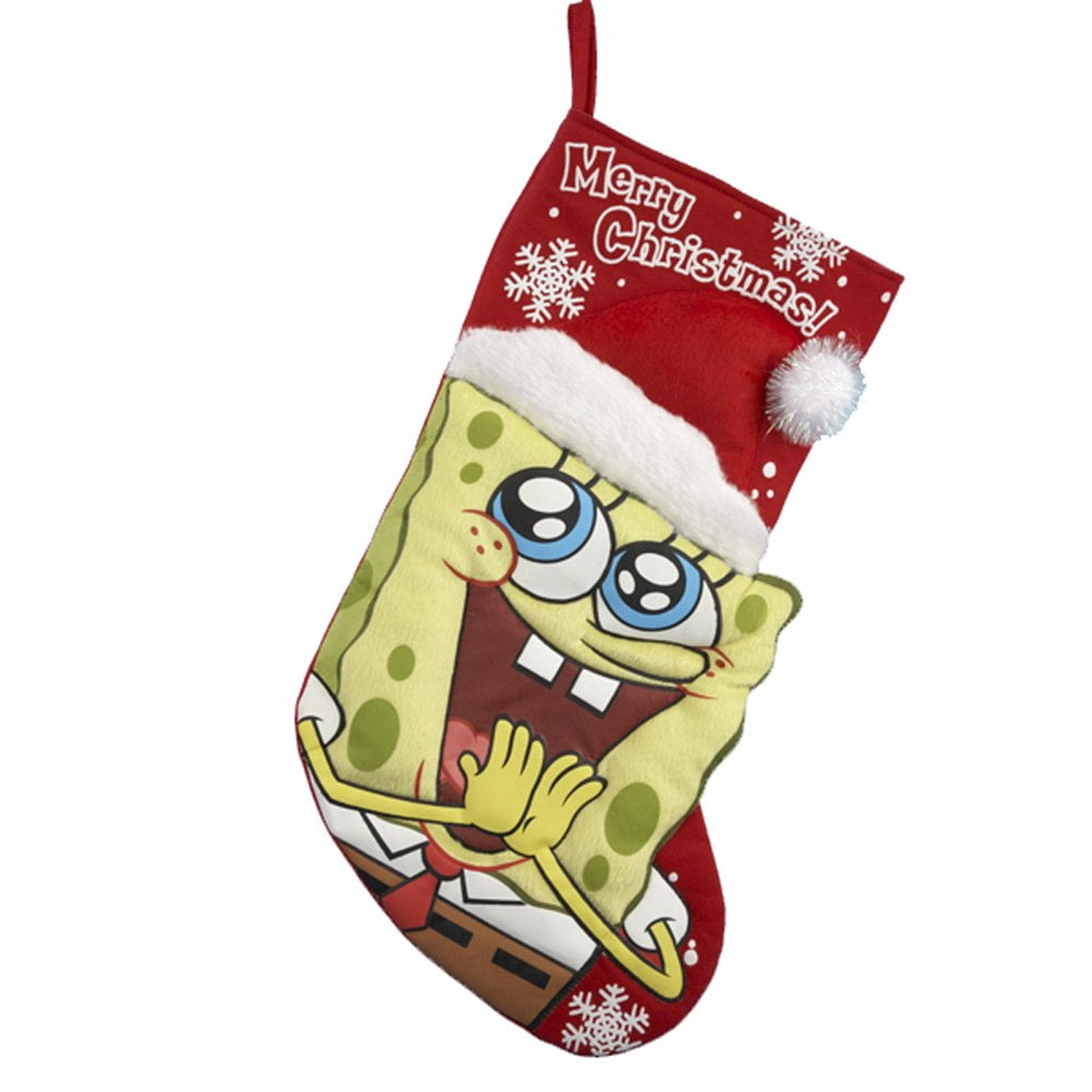 Kurt Adler 19-Inch Spongebob Printed Applique Stocking - Walmart.com