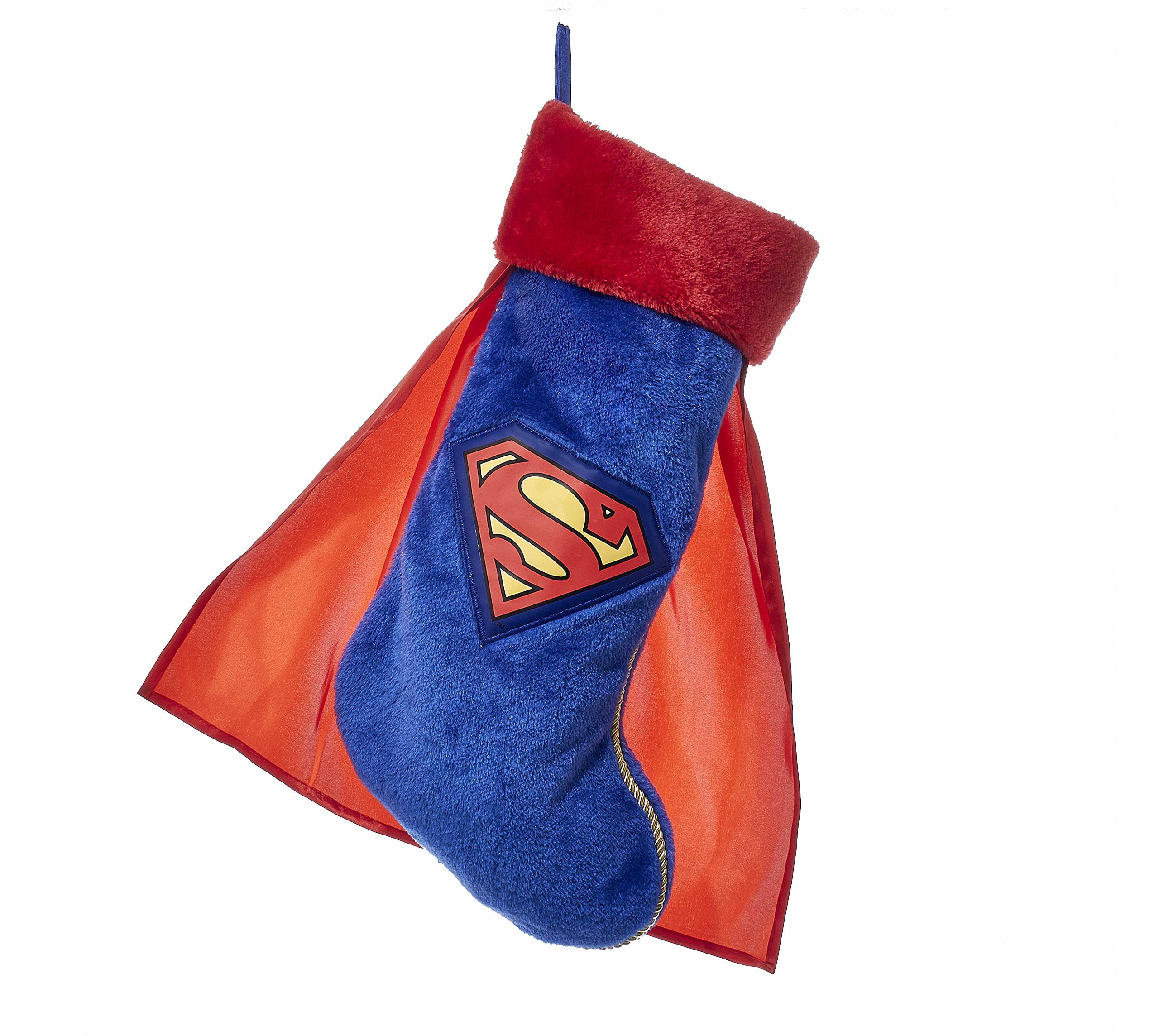Kurt Adler 19" DC Comics Superman Christmas Stocking with Cape Applique ...