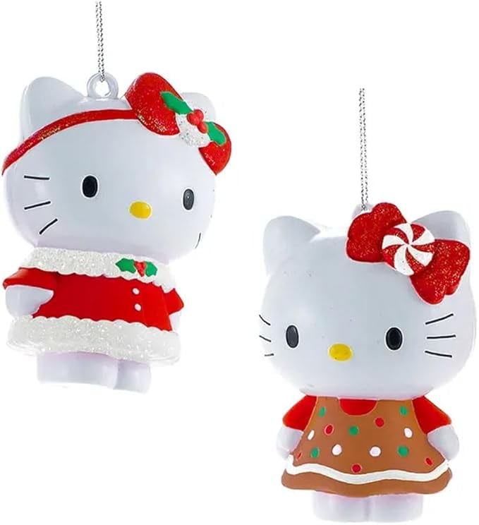 Kurt Adler 3.5" Hello Kitty Christmas Ornaments Officially Licensed ...