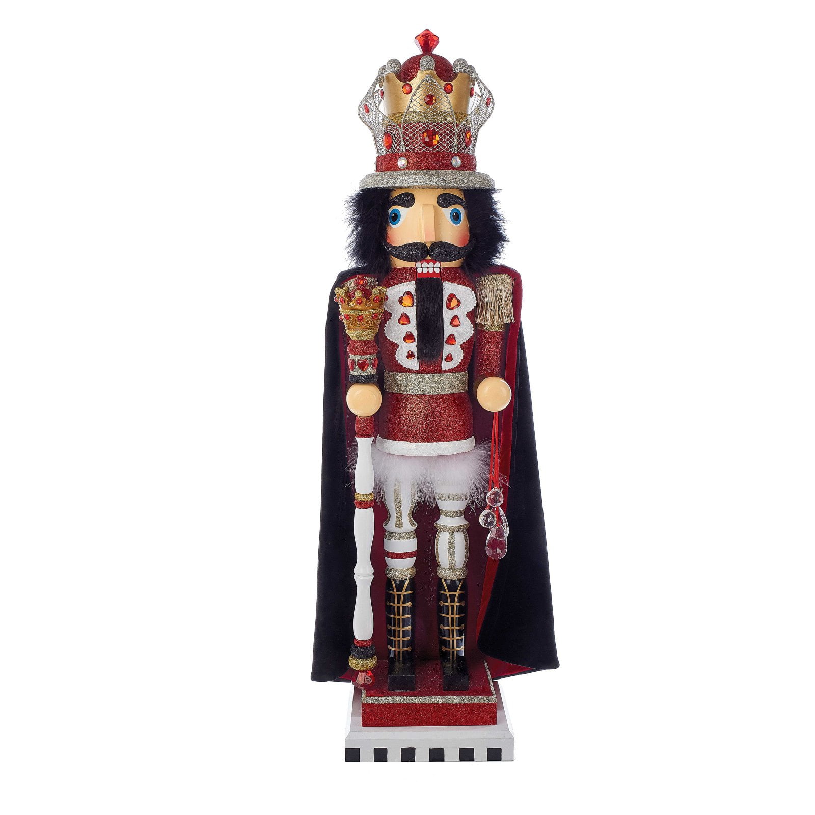 Kurt Adler 35 Inch Hollywood Red and White King Nutcracker with Wire ...