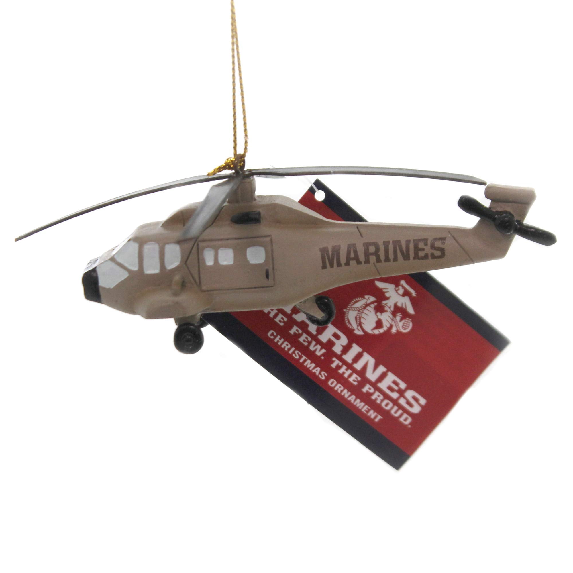 Kurt Adler 4.5-Inch Brown and Black Marines Helicopter Christmas ...