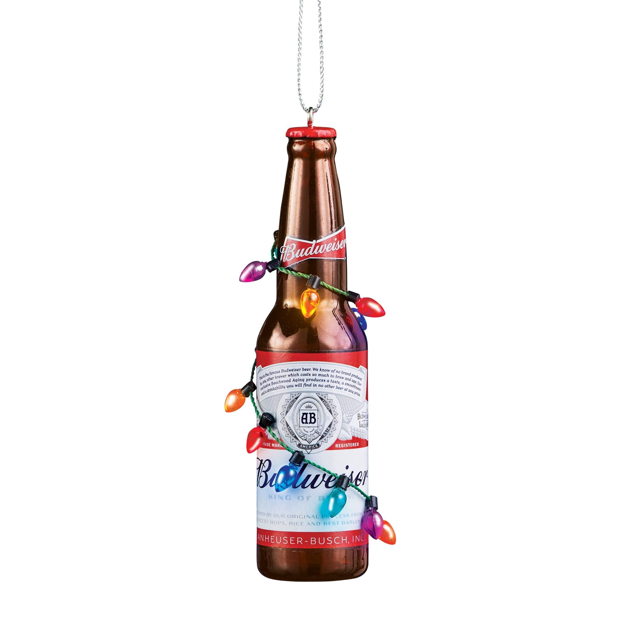 Kurt Adler 4.5-Inch Budweiser Bottle with Christmas Bulbs Ornament ...