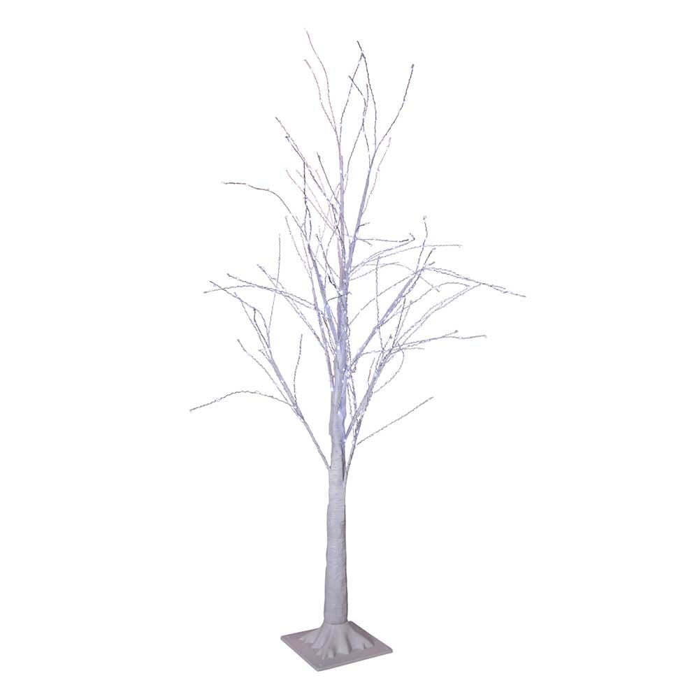 Kurt Adler 4-Foot Winter White Twig Tree with 500 Cool White Lights ...