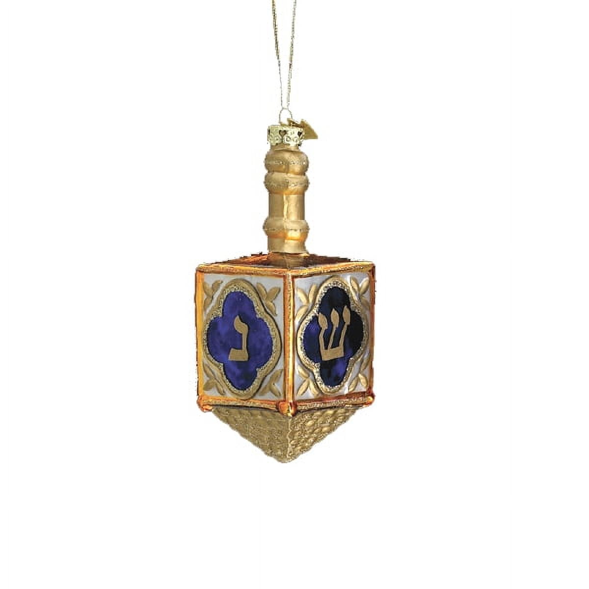 Kurt Adler 4-Inch Noble Gems Glass Jewish Dreidel Ornament - Walmart.com