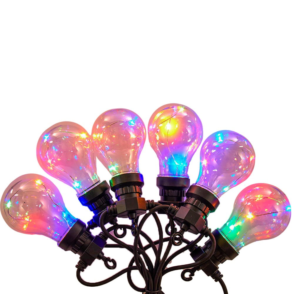 Kurt Adler 40-Light Edison Bulb Set with Multi-Colored Fairy Lights ...