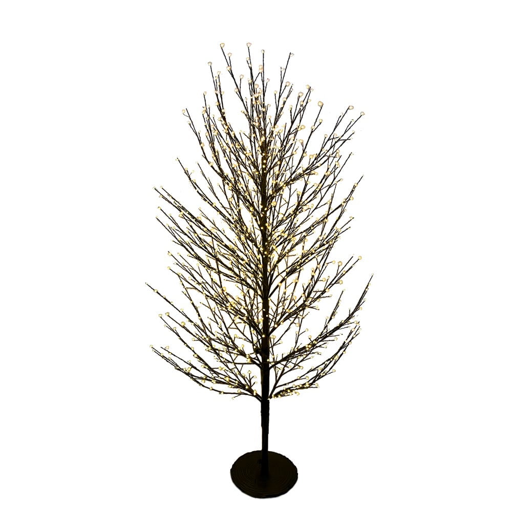 Kurt Adler 5-Foot Dark Brown Twig Tree with 1250 Warm White Twinkling ...