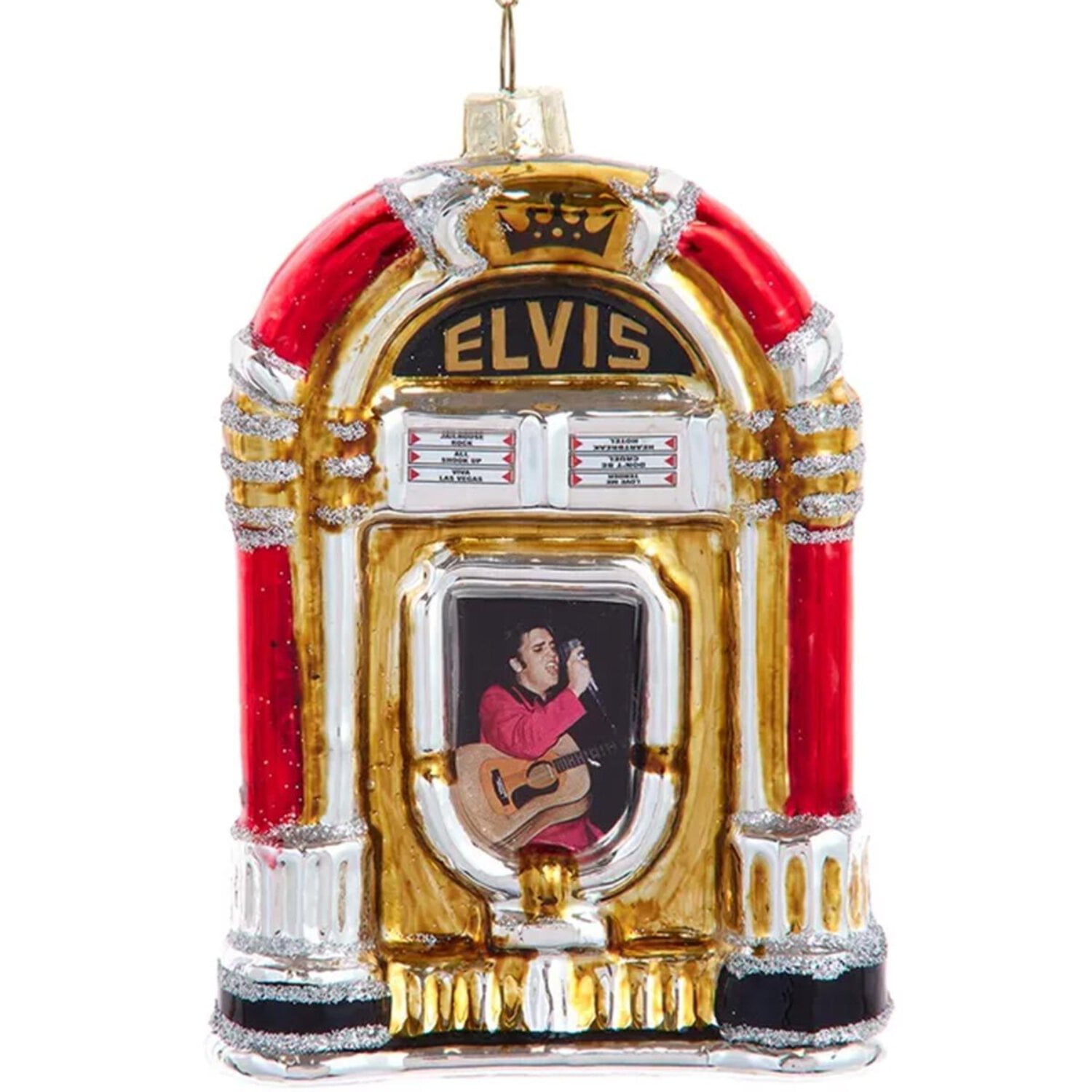 Kurt Adler 5-Inch Elvis Presley® Glass Jukebox Ornament - Walmart.com