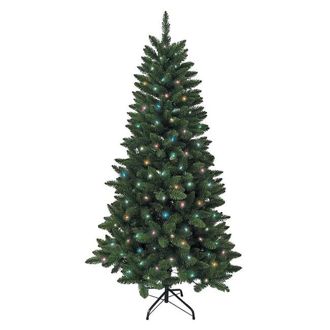 Kurt Adler 6 Foot Pre Lit Multi LED Green Pine Tree - Walmart.com