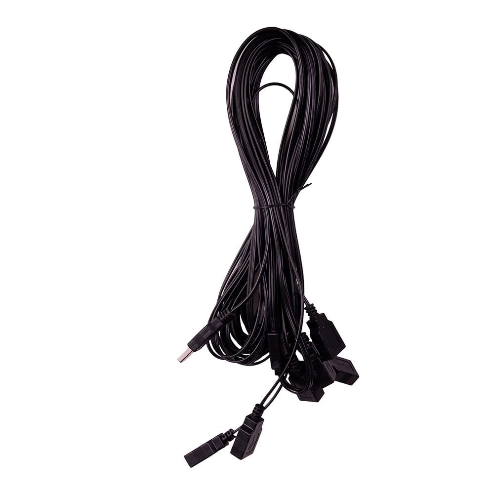 Kurt S. Adler USB0017 6 ft. USB Power Extension Cord Plus with Black ...