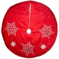 Kurt S. Adler 60-Inch Red Snowflake Embroidered Pleated Tree Skirt ...