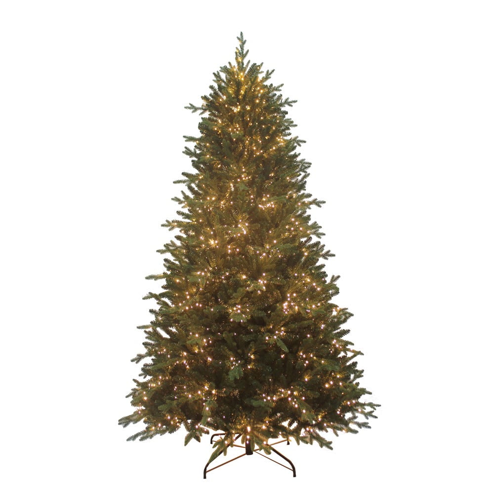Kurt Adler 7.5-Foot Pre-Lit Warm White LED Noble Fir Tree - Walmart.com