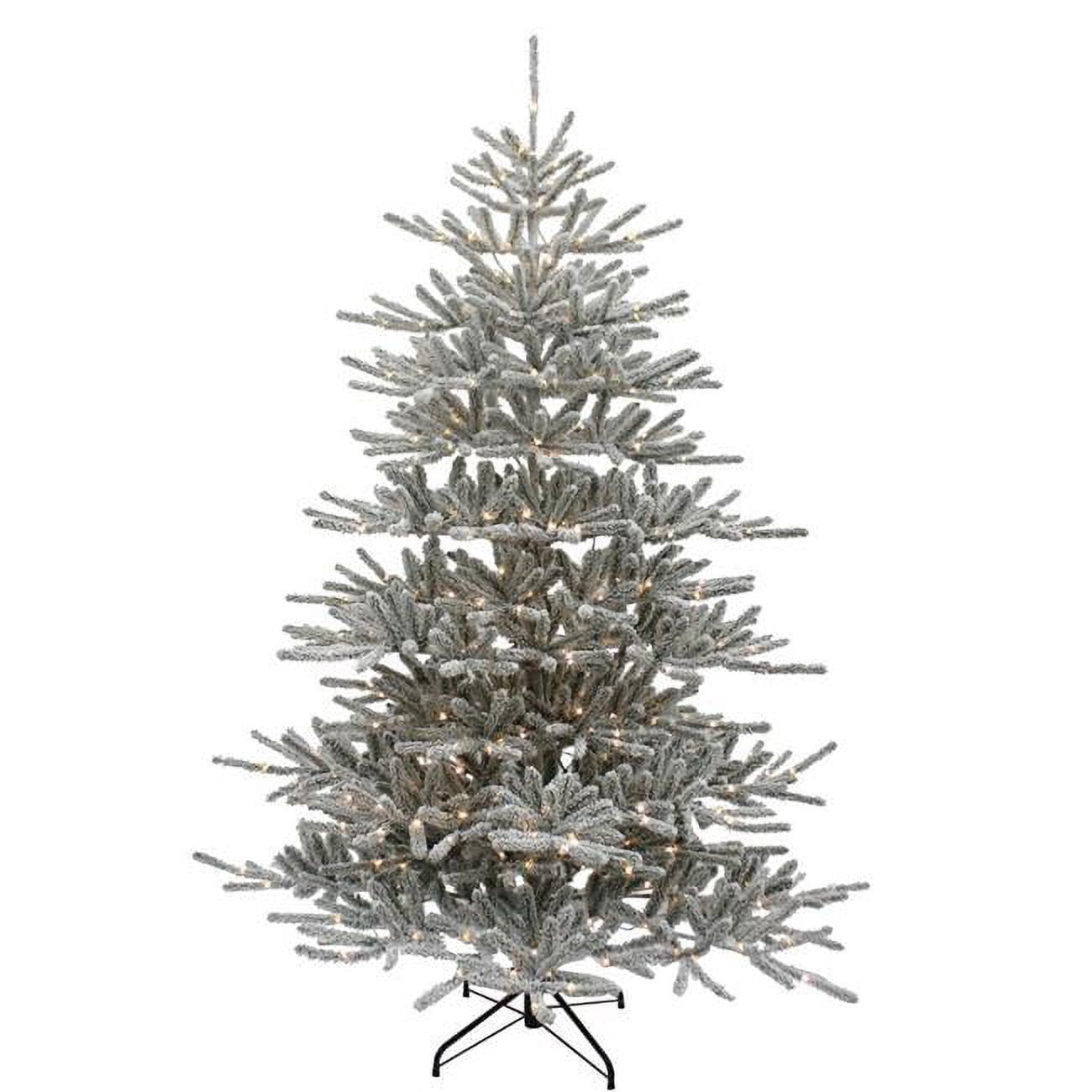 Kurt Adler 7 Foot Pre-Lit LED Flocked Vail Pine Tree - Walmart.com