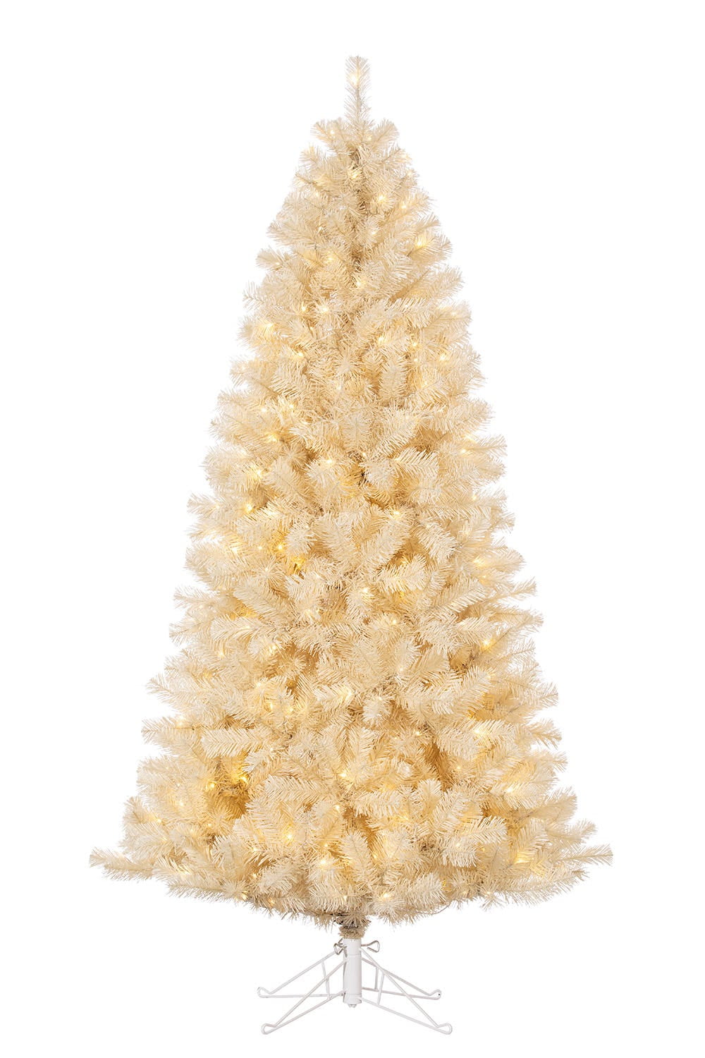Kurt Adler 7-Foot Pre-lit LED Twinkle Cream Colored Tree - Walmart.com