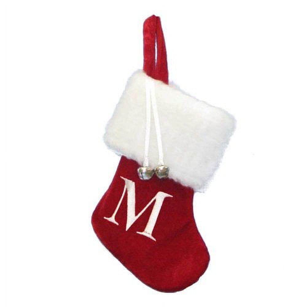 Kurt Adler 7" Red and White Monogram "M" Mini Christmas Stocking ...