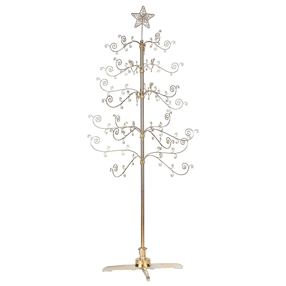 Kurt Adler 76-Inch Revolving Gold Metal Tree - Walmart.com