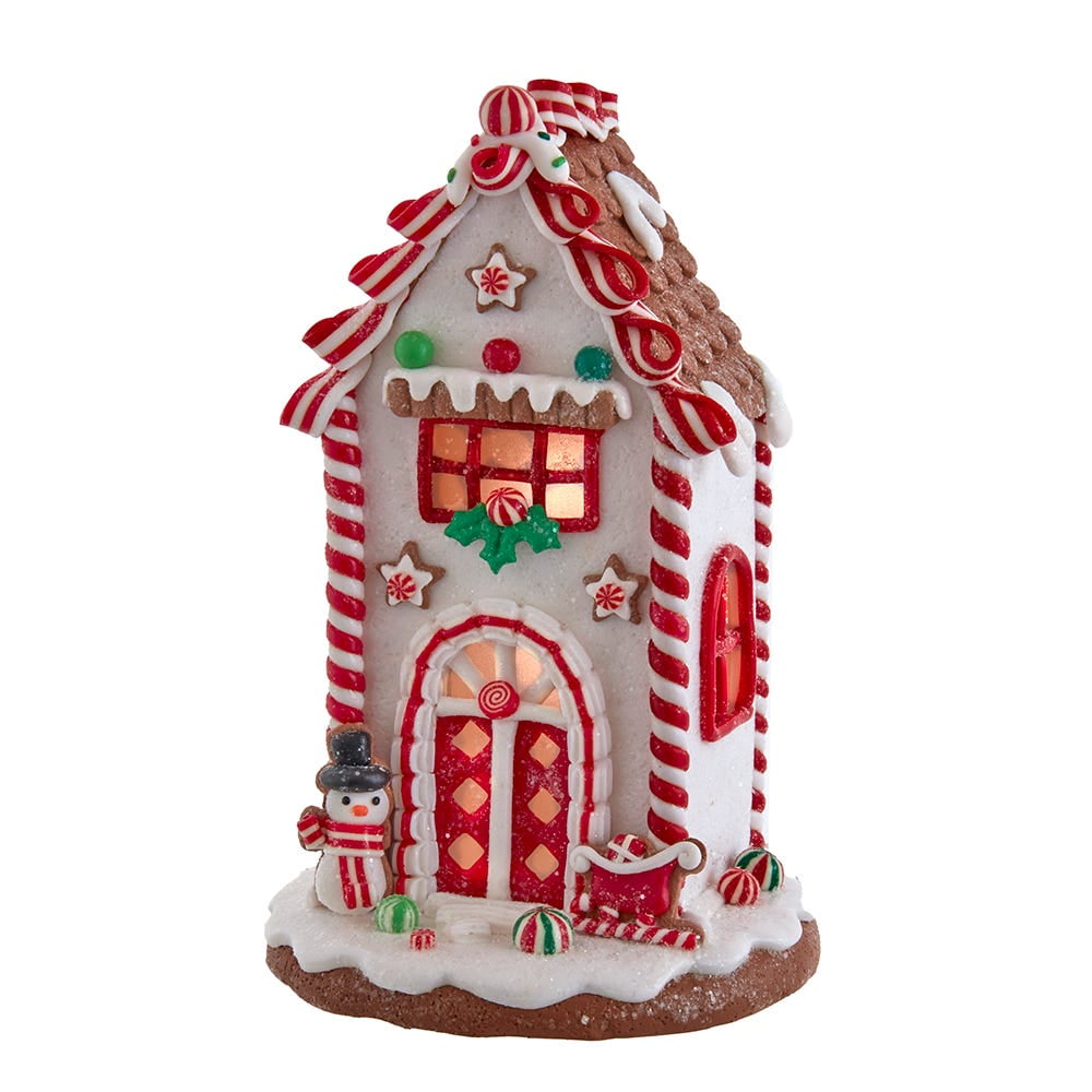 Kurt Adler 8.5-Inch Battery-Operated Light Up Gingerbread House With ...