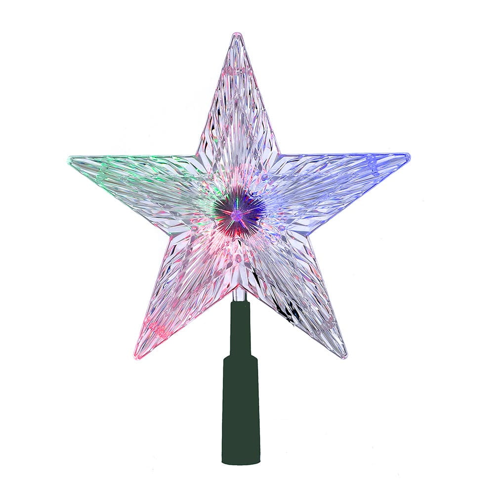 Kurt Adler 8.5-Inch LED Color-Changing Light Star Treetop - Walmart.com