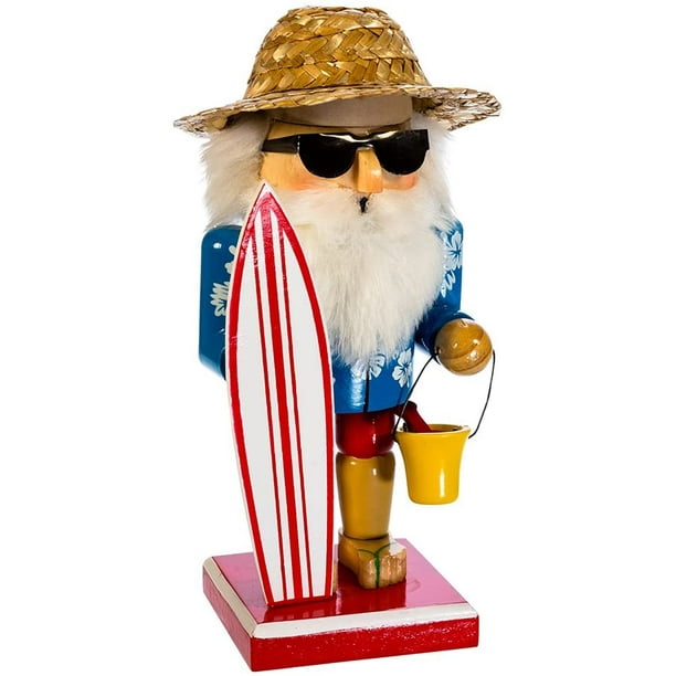 Kurt Adler 8-Inch Surfer Santa Nutcracker - Walmart.com