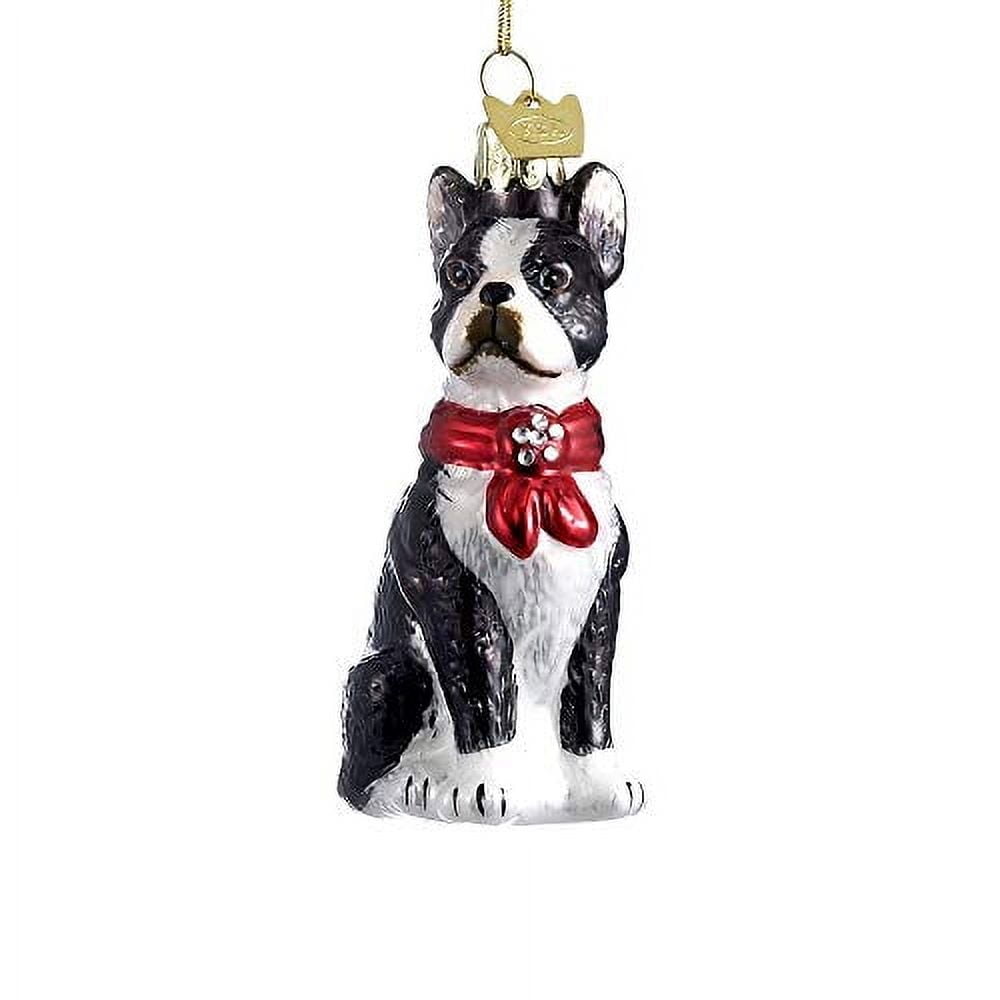Kurt Adler Boston Terrier Noble Gems Collection Glass Ornament ...
