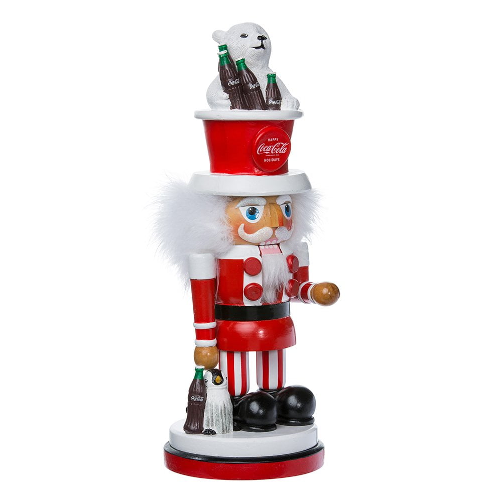 Kurt Adler Coca-Cola Hollywood Nutcracker with Polar Bear Hat, 15-Inch ...