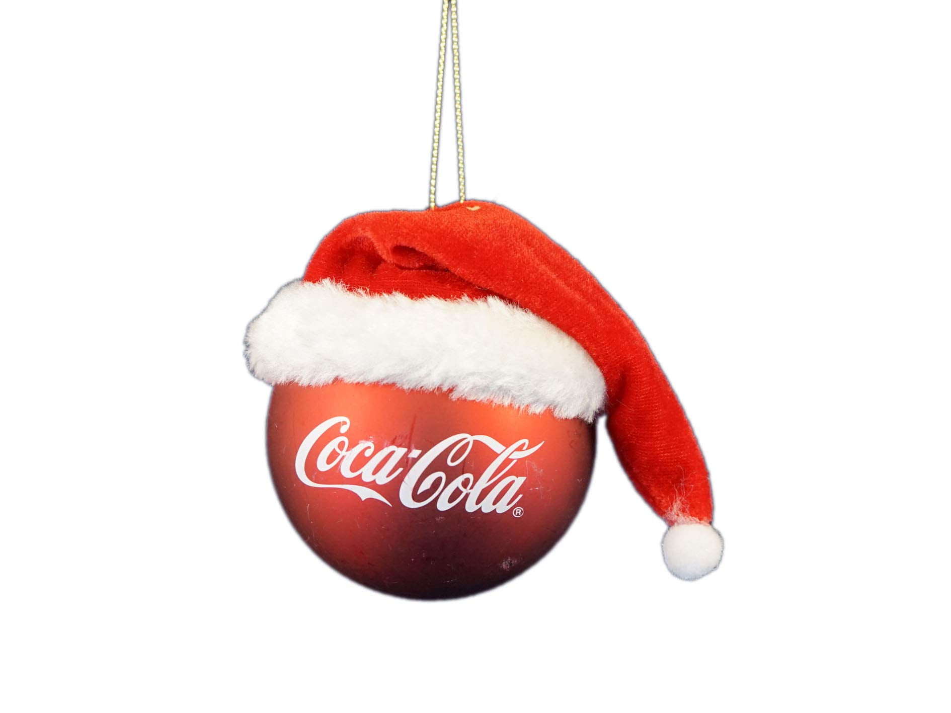 Kurt Adler Coca-Cola Christmas Decoration: Red Ball with Santa Hat ...