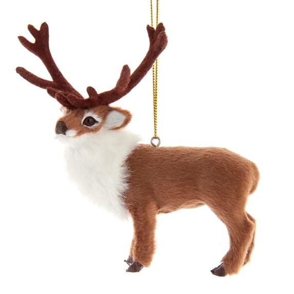 Kurt Adler Furry Reindeer Christmas Ornament – Whimsical Holiday Décor ...