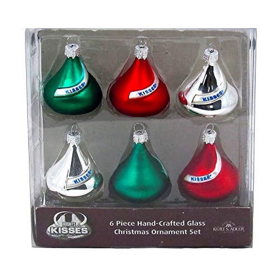 Kurt Adler Christmas Candy Chocolate Hershey's Miniature Kisses Glass ...