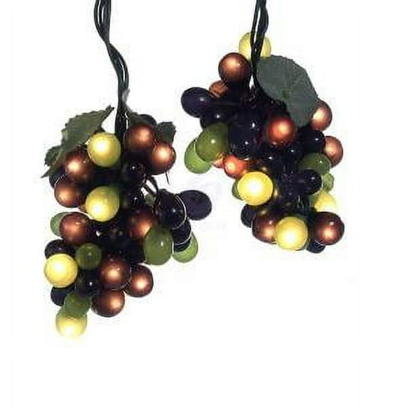 Kurt Adler Indoor/Outdoor UL 100-Light Micro Bulb 5 Cluster Multi Grape Light Set - Walmart.com