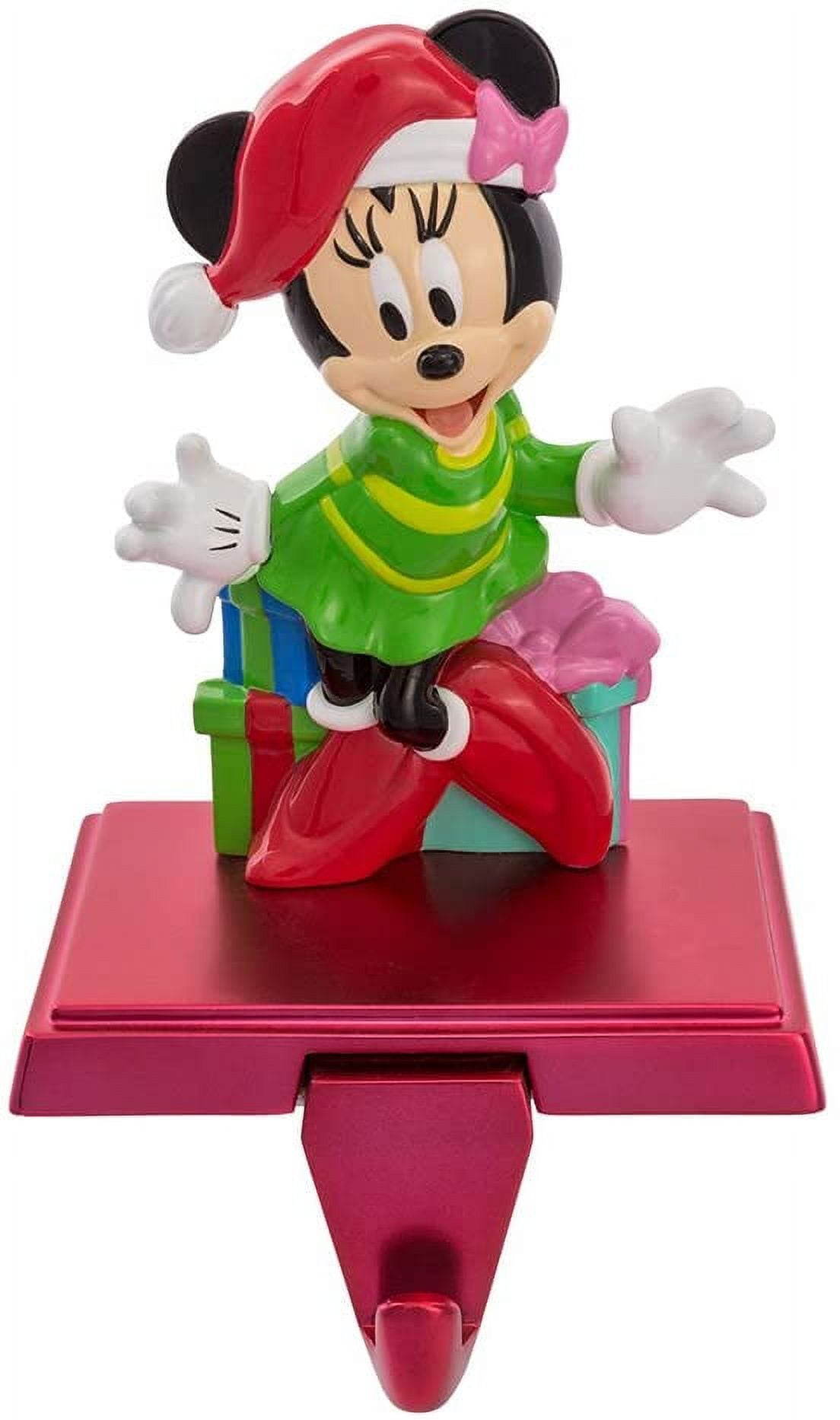 Disney Minnie Mouse Christmas Stocking Holder, Green Dress, Red Shoes ...