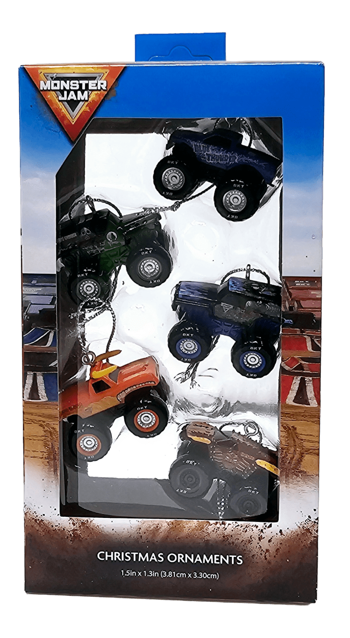 Kurt Adler Monster Jam Trucks 5 Mini Christmas Ornaments - Walmart.com