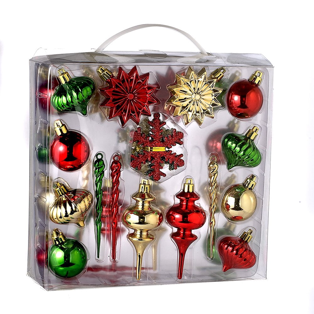 Kurt Adler Multi Color Mini Shatterproof Ornaments, 36 Pieces - Walmart.com