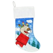 Officially-Licensed Peanuts Snoopy Applique Christmas Stocking, Red ...