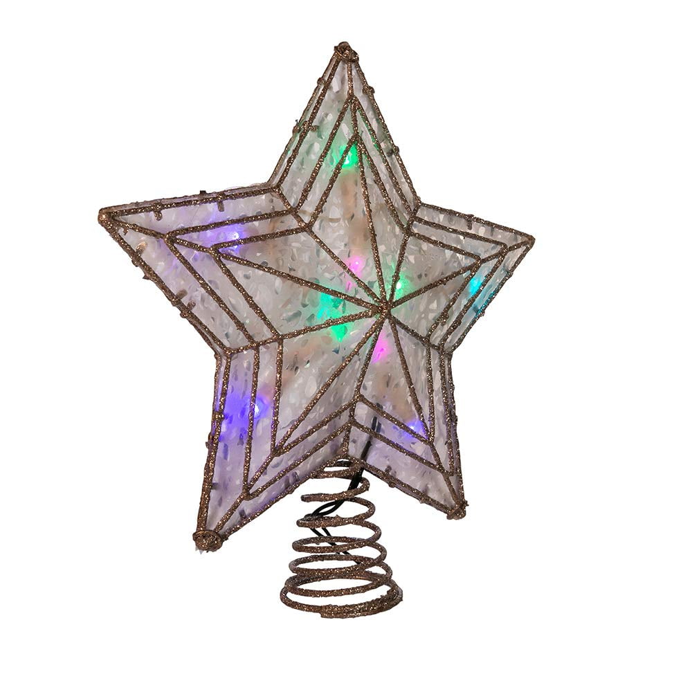 Kurt Adler UL 10-Light LED Color-Changing Star Treetop - Walmart.com