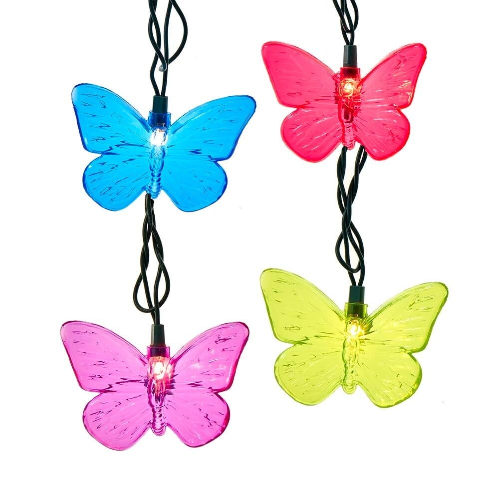 Kurt Adler UL 10-Light Multi-Color Butterfly Light Set - Walmart.com