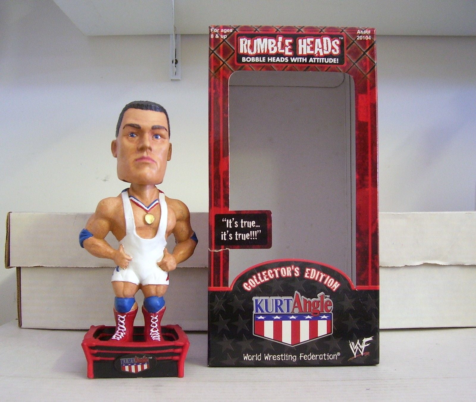 Kurt Angle Wrestling Rumble Heads Bobblehead - Walmart.com