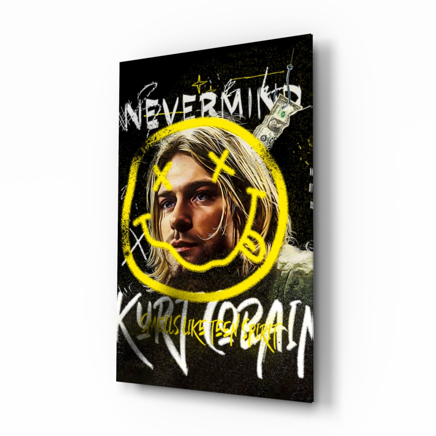 Kurt Cobain Glass Wall Art || Designer Collection - Walmart.com